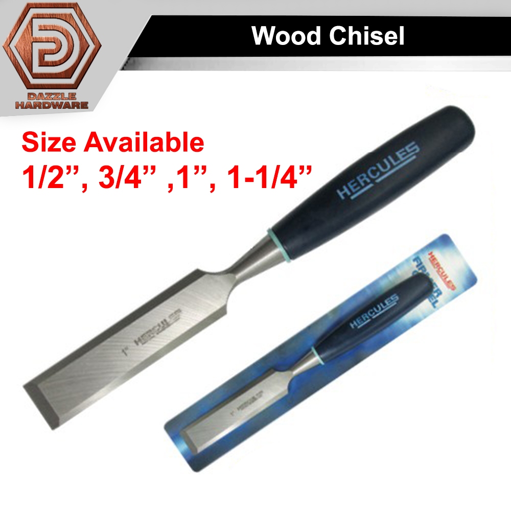 Hercules wood chisel timber chisel flat wood chisel pahat kayu | Shopee ...
