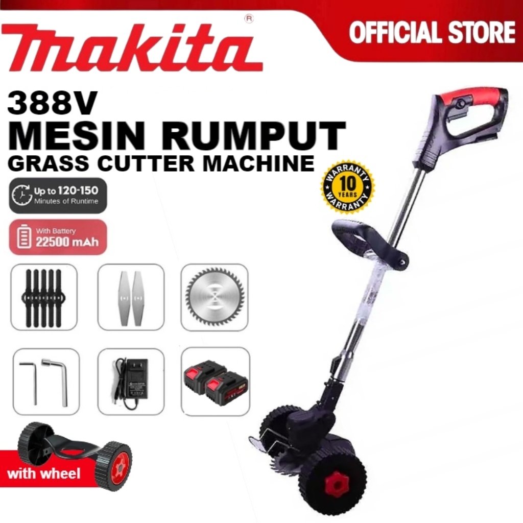 Makita Grass Cutter Machine 388VT Mesin Rumput Bateri Grass Trimmer ...