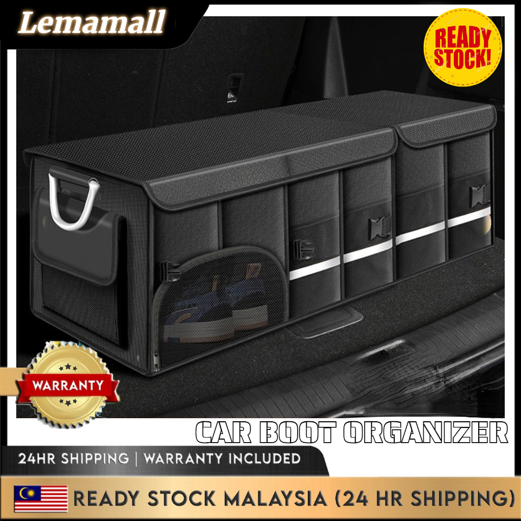 RD STOCK🚀 Car Boot Organiser Box Storage Portable Organizer Container ...