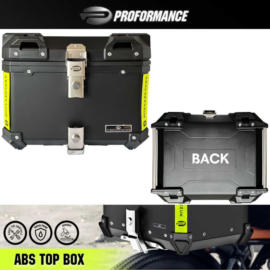 PROFORMANCE Universal ABS 45L Top Box for motorbike All Big Bike | Shopee Malaysia
