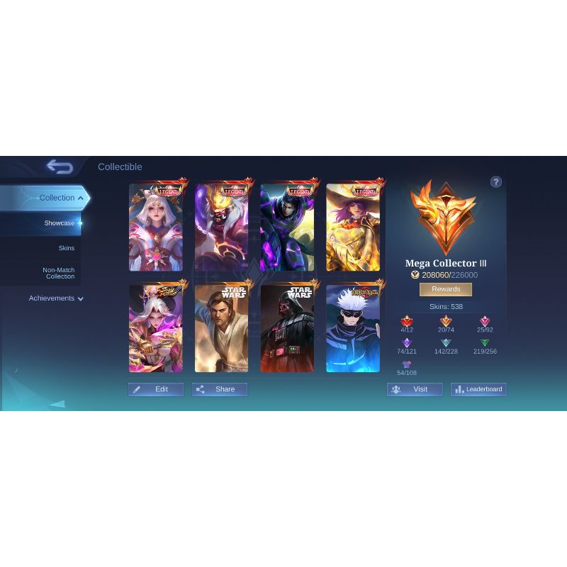Acc MLBB MEGA COLLECTORS | Shopee Malaysia