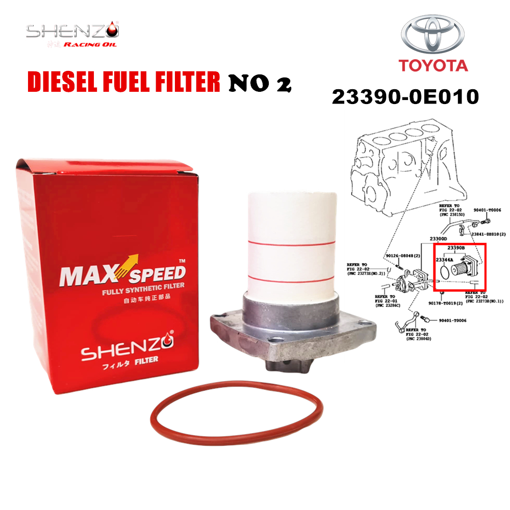 Toyota Hilux Revo Fortuner 23390-0E010 diesel fuel filter GUN125 GUN126 ...