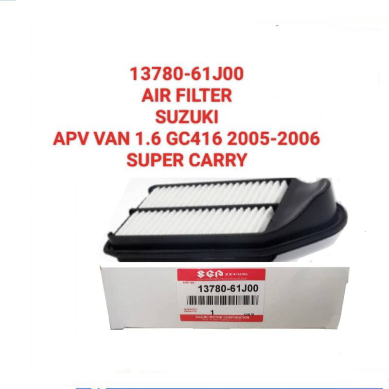 (13780-61J00) AIR FILTER SUZUKI APV VAN 1.6 GC416 (GC) PENAPIS AIR ...