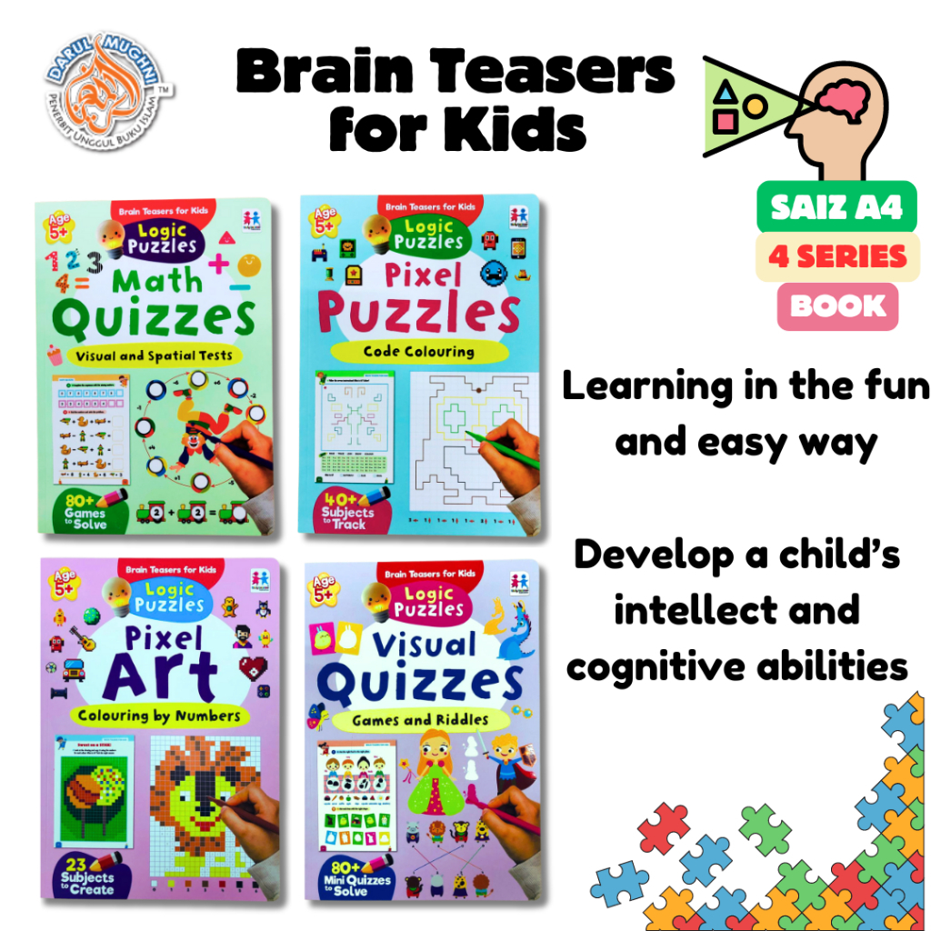 Activity Book - BRAIN TEASERS FOR KIDS LOGIC PUZZLES - Saiz A4 ...