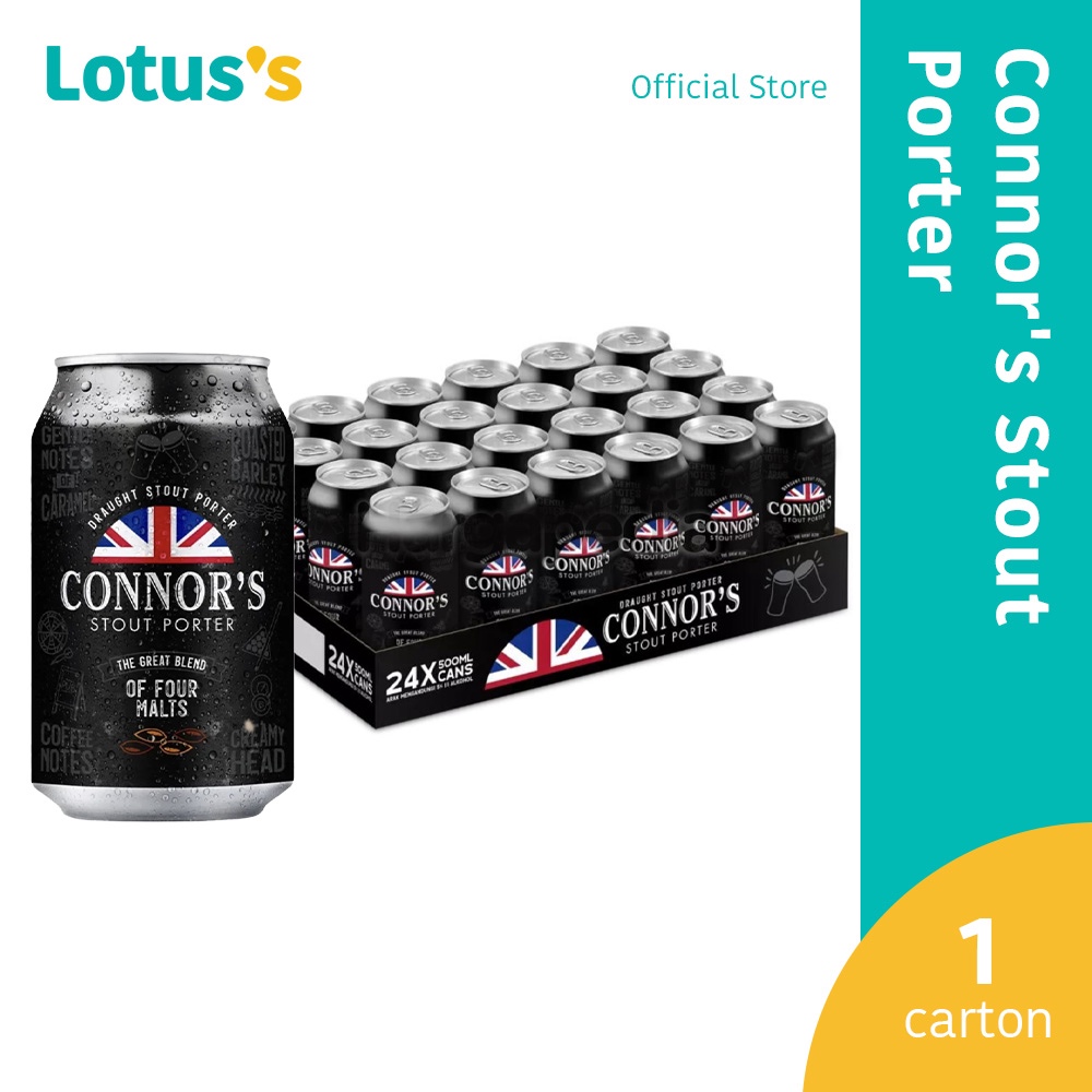 Connor's Stout Porter 320ml x 4 (24 Cans 1 Carton) | Shopee Malaysia