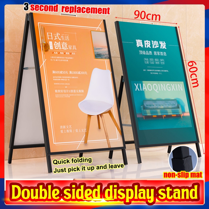 [ReadyStock]menu stand board stand Folding poster stand Double sided ...