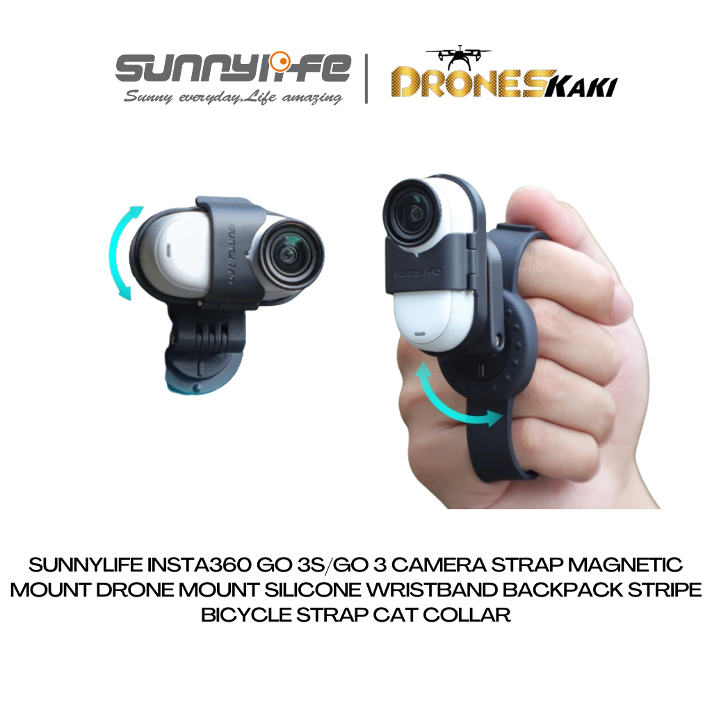 Sunnylife Insta360 GO 3S/GO 3 Camera Strap Magnetic Mount Drone Mount ...
