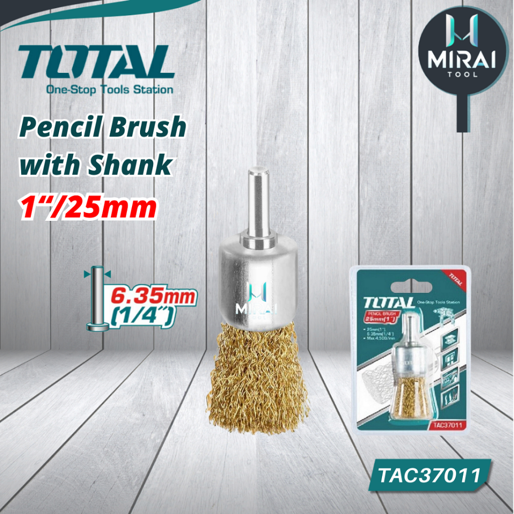 TOTAL TAC37011 Pencil Brush with Shank 25mm (1") | Shopee Malaysia