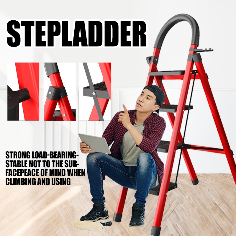 Household Indoor Folding Ladder Herringbone Ladder Indoor Outdoor ...