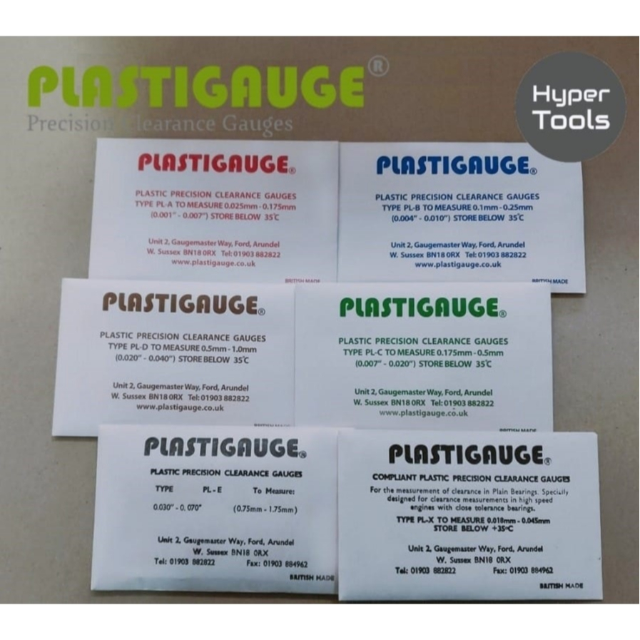 PLASTIGAUGE Precision Clearance Gauges - Model: PL-A/PL-B/PL-C/PL-D/PL ...