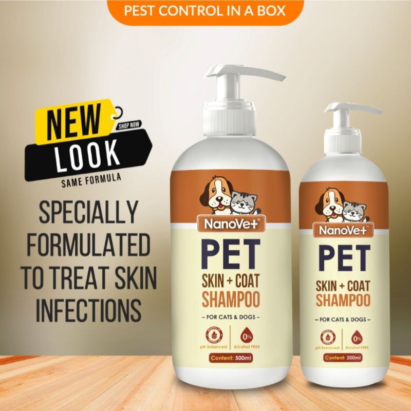 Nanovet Pet Skin/Coat Shampoo for Cat & Dog Antifungal Antibacterial ...