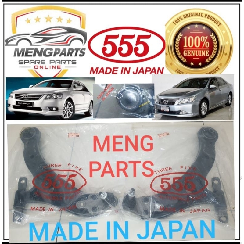 ORIGINAL 555 MADE IN JAPAN TOYOTA CAMRY ACV40 ACV41 ACV51 ASV50 AVV50 06Y-2018Y FRONT LOWER ARM ...