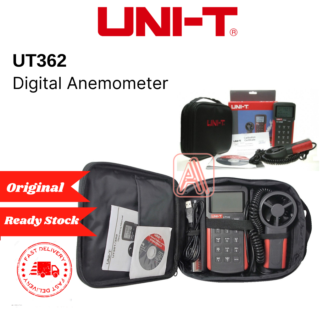 UNI-T UT362 ANEMOMETER WIND SPEED TESTER -WIND COUNT MEASUREMENT UNIT ...