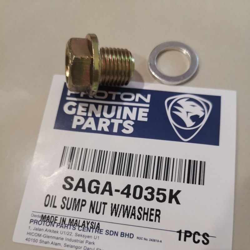 ORIGINAL Saga oil sump nut w/washer(price per 1pcs) | Shopee Malaysia
