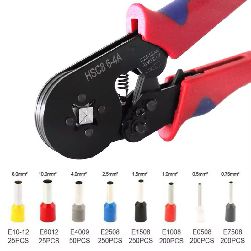 HSC8 Ferrule Crimper Plier Kit Tubular Terminal Crimping Tool cable ...
