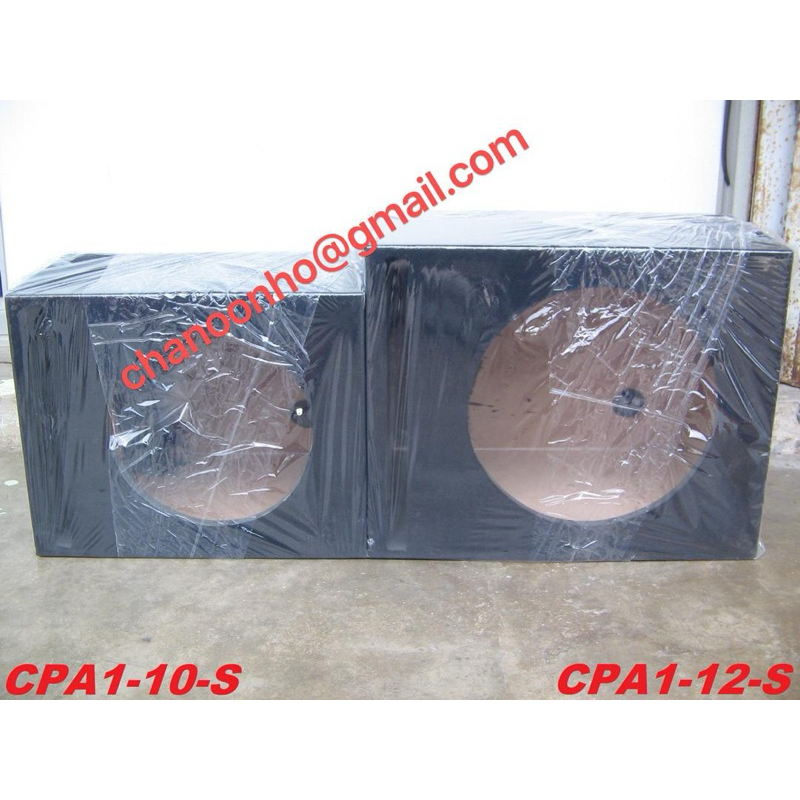 CAR ROUND SUBWOOFER BOX WOOFER BOX 10” / 12” INCH WITH FULL CARPET CAR ...