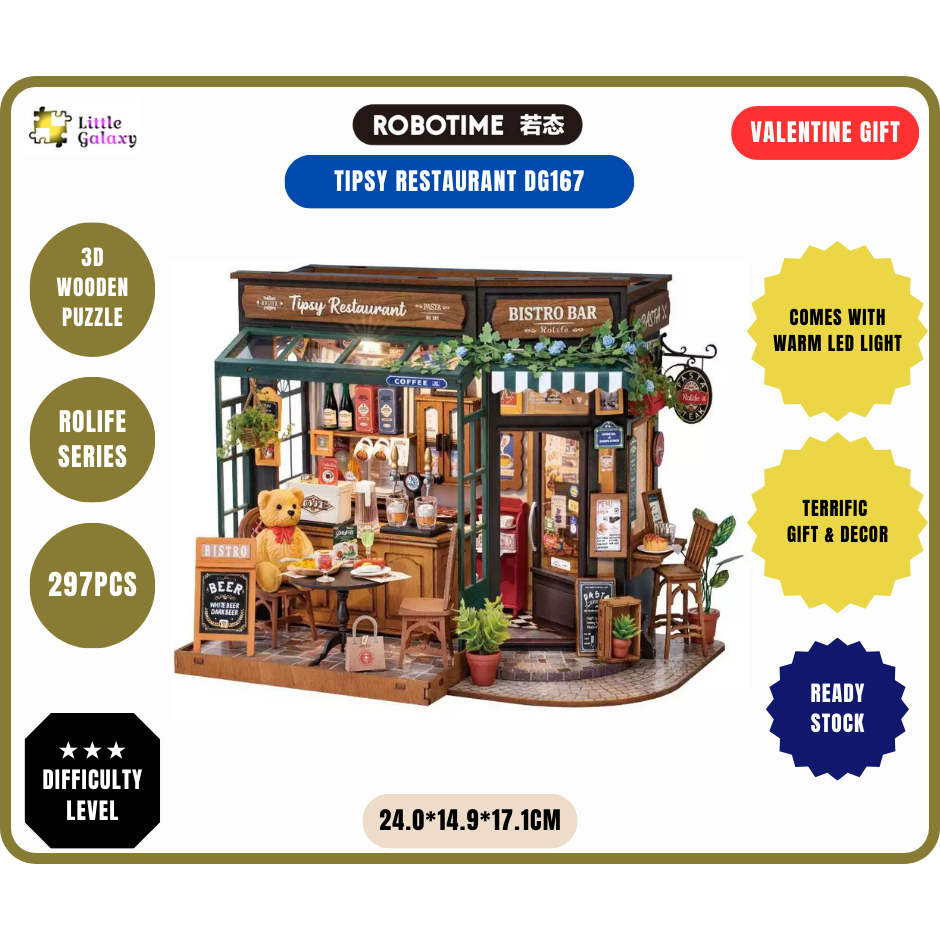 [Ready Stock] Robotime Rolife 3D DIY Miniature House Kit Tipsy ...