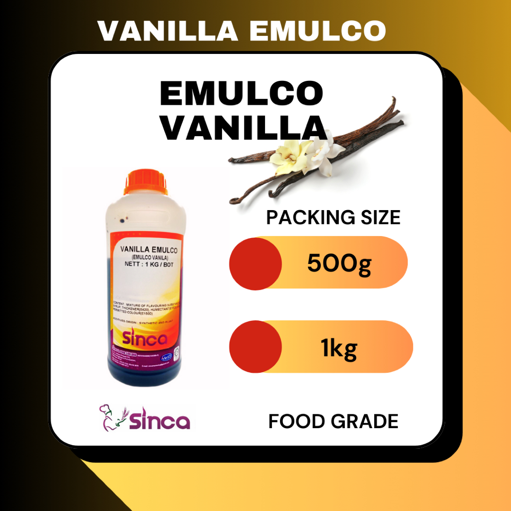 VANILLA EMULCO 500G & 1KG ( HALAL & FOOD GRADE ) | Shopee Malaysia