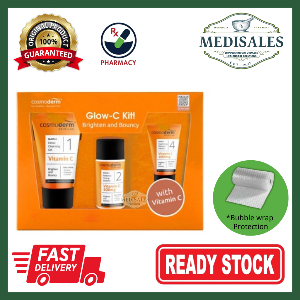 COSMODERM GLOW C MINI SET (EXP 06/2026) | CLEANSER 20ML + MOISTURISER ...