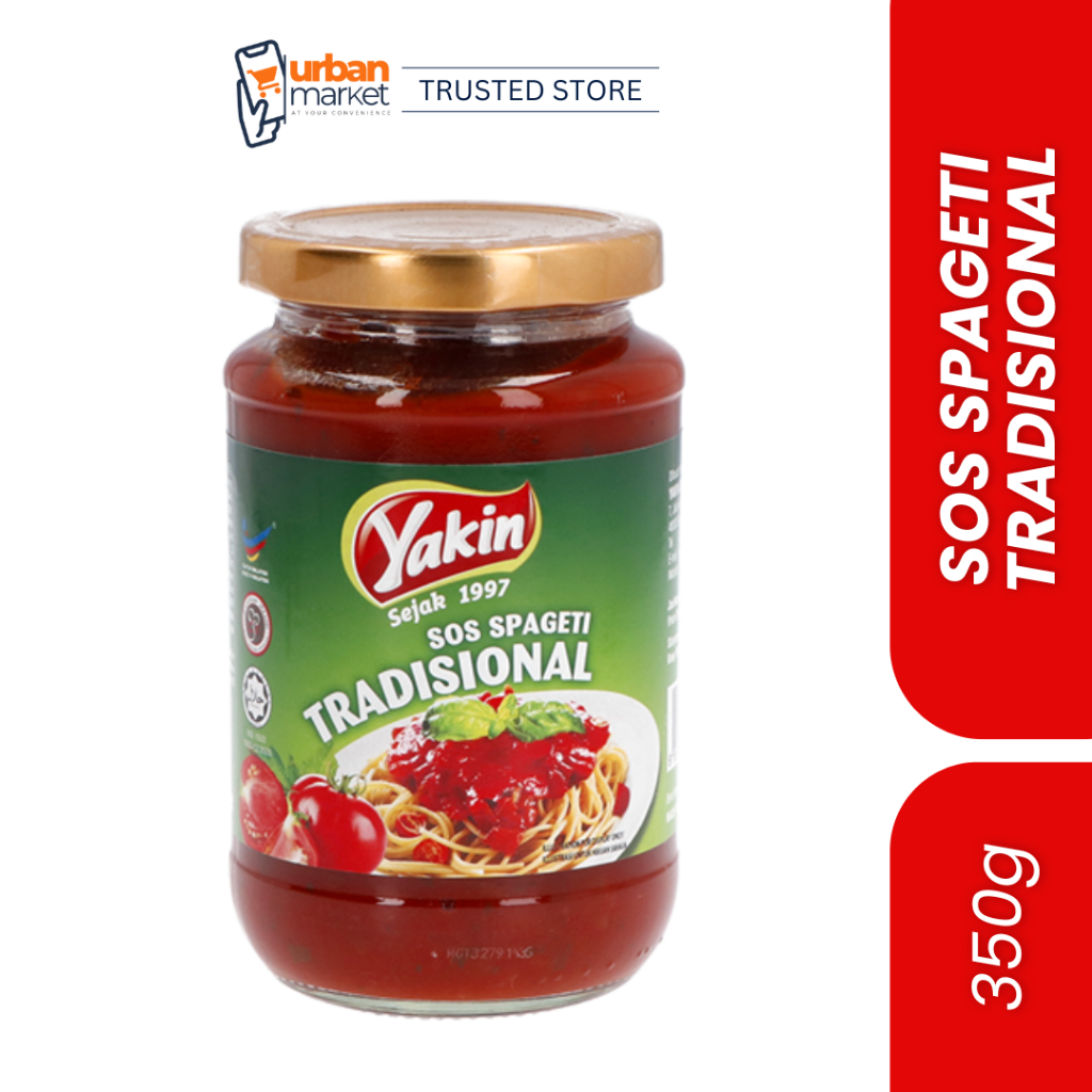Sos Spageti Tradisional, Traditional Spaghetti Sauce, Yakin, 350g ...