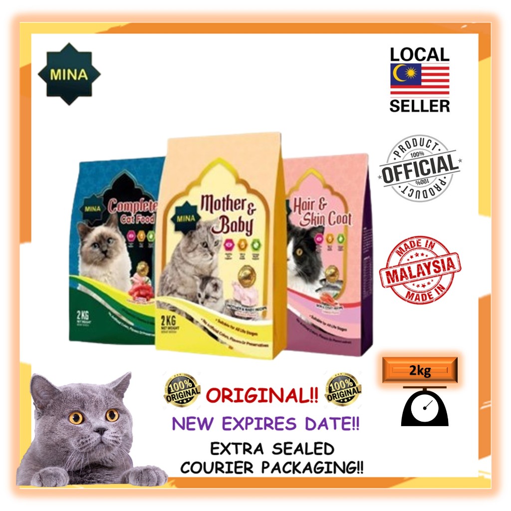🌟100% ORIGINAL🌟Mina Cat Food All Flavor 2kg | Shopee Malaysia