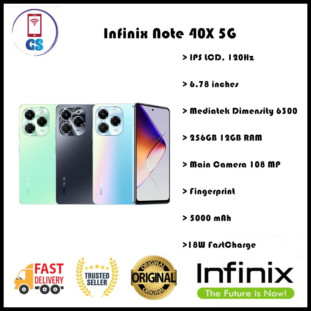 (MY Set) Infinix Note 40X 5G New 1 Year Warranty By INFINIX Malaysia ...
