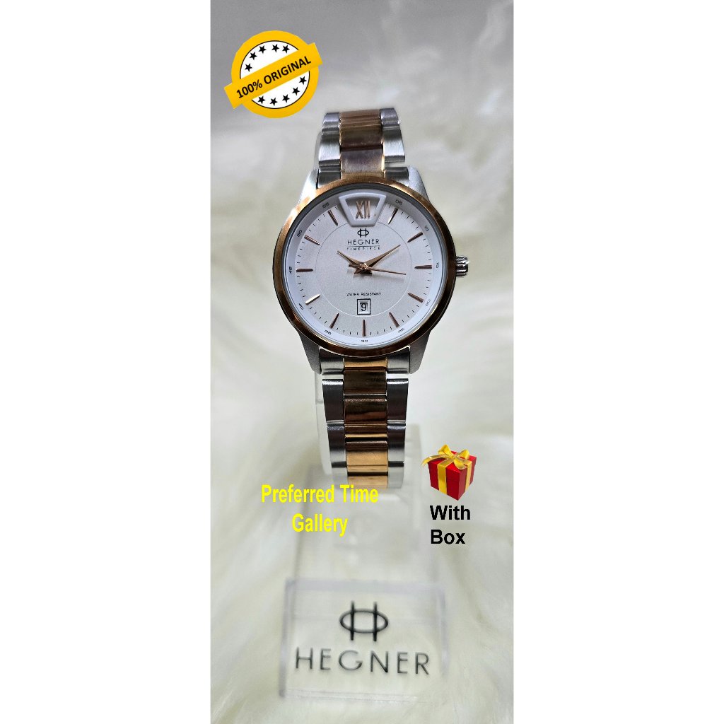 (Ladies) 100% ORIGINAL HEGNER 8-169025LSR Silver/Rose Gold Elegant ...