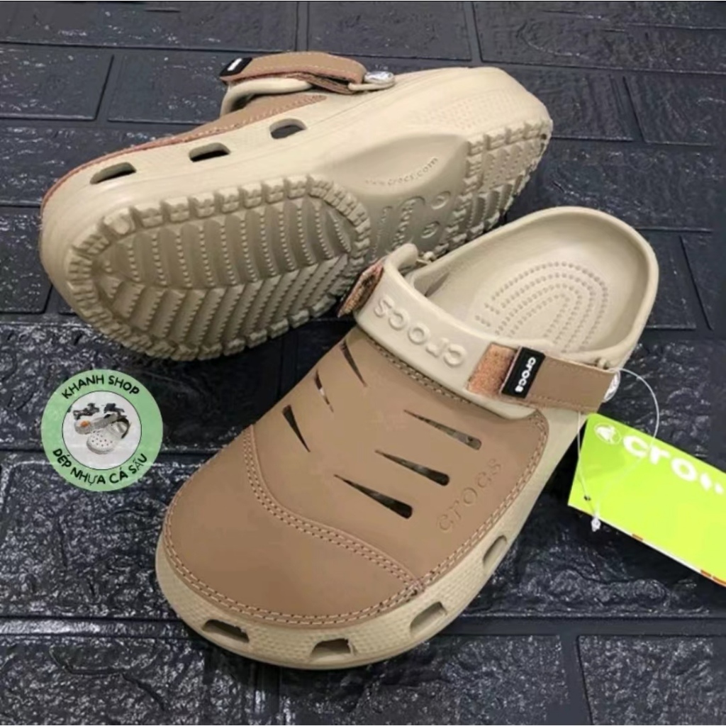 Crocs Yukon Clog Half Leather Beach Sandals Outdoor Casual Men's ...