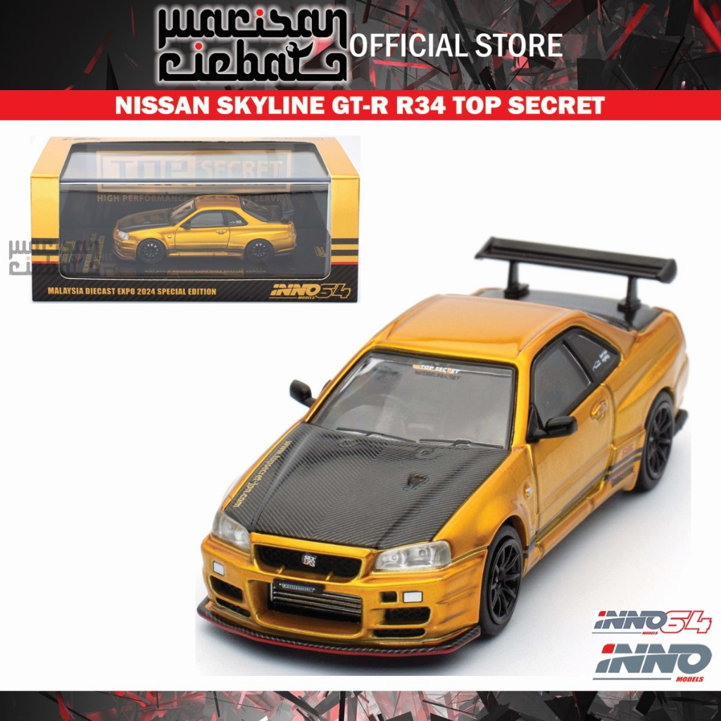 Inno Models Inno64 1/64 Nissan Skyline GT-R (R34) Top Secret Tokyo Auto ...