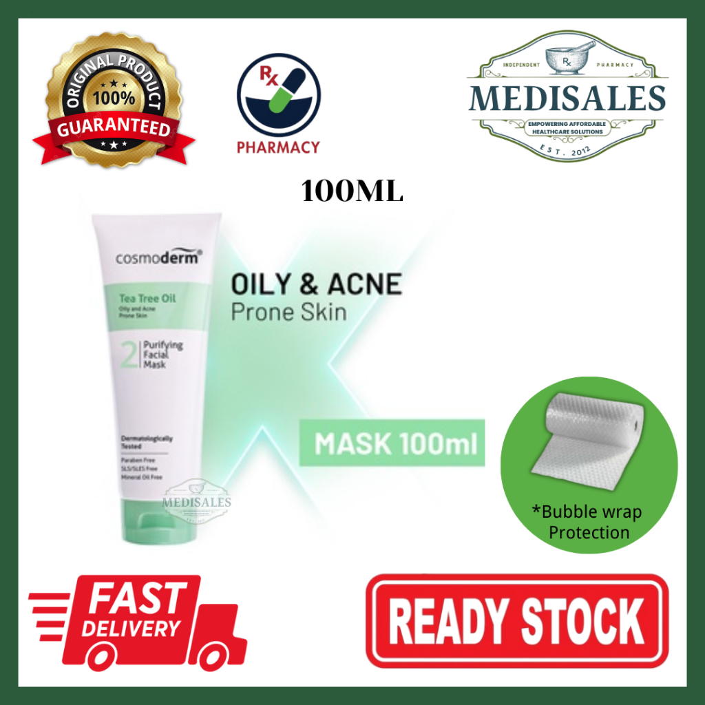 COSMODERM TEA TREE OIL PURIFYING MASK 100ML (EXP 10/2025) | Shopee Malaysia