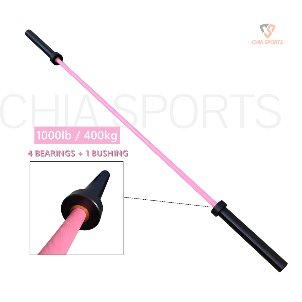 PINK 2.01m Barbell Bearing Woman Bar 15kg Olympic 5cm Max Load 1000lb ...