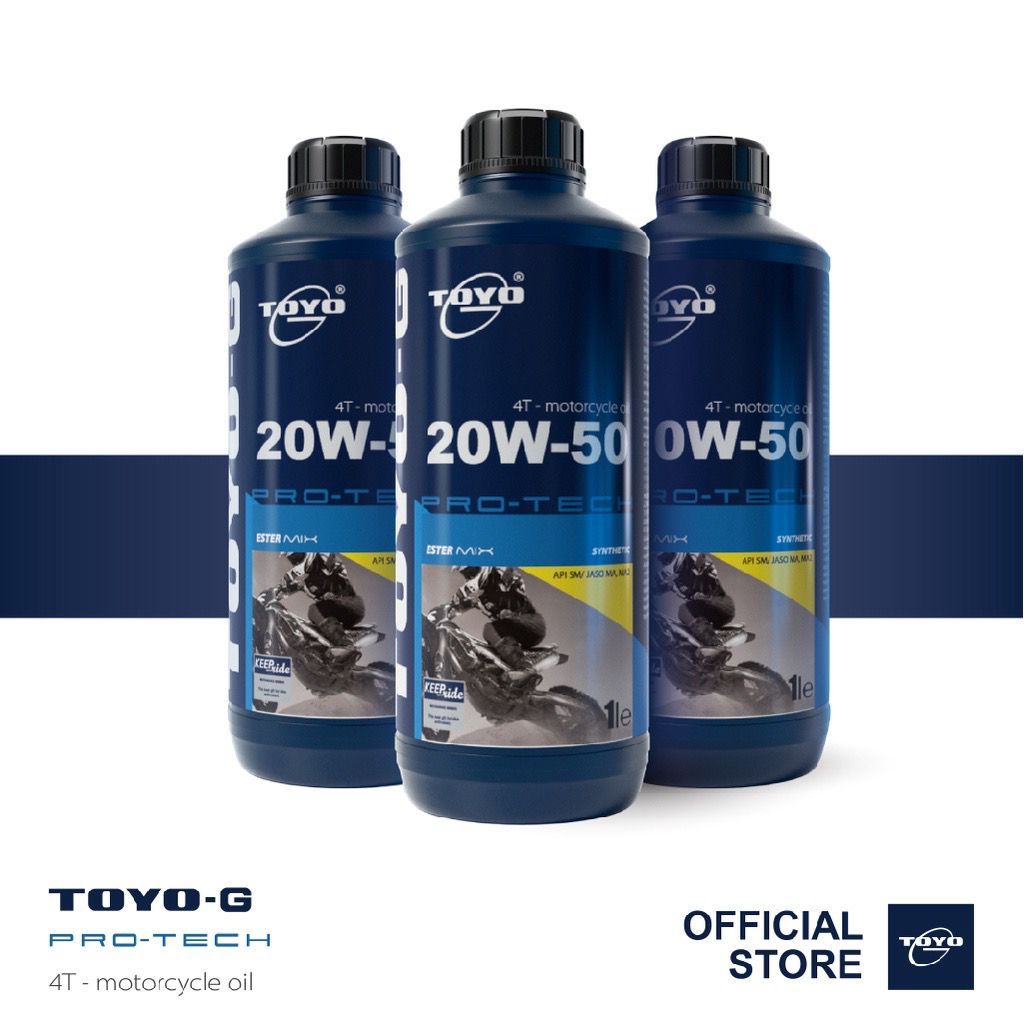 TOYO-G Protech SAE 20W-50 4-Stroke Motorcycle Semi Synthetic with Ester ...
