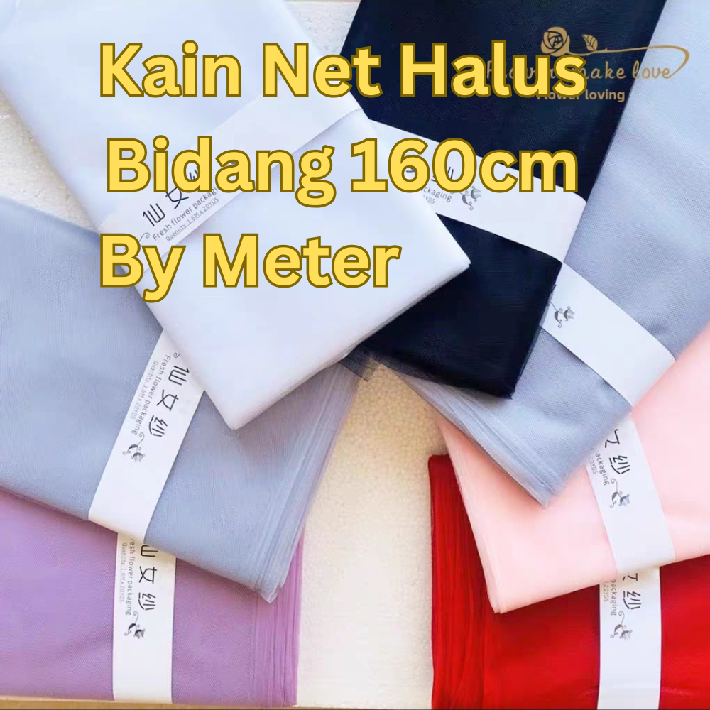 Soft Tulle / Hamper Net (by meter) 160cm | Kain Net Halus / Hamper ...
