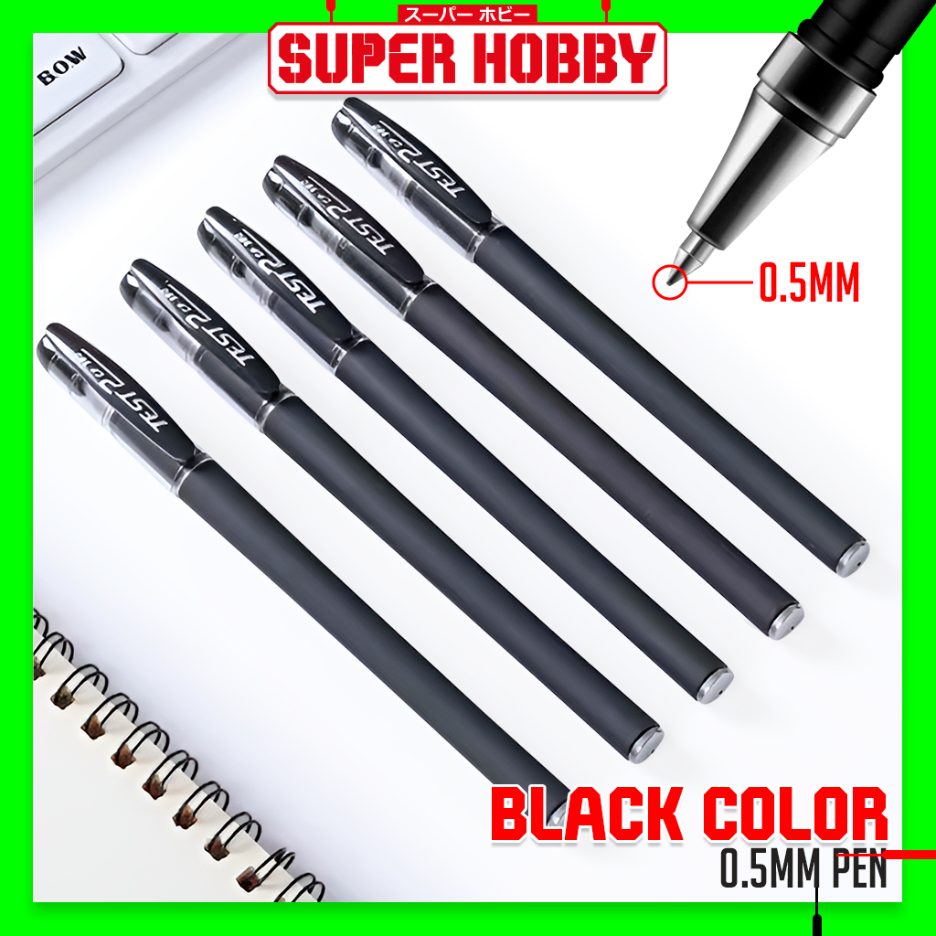 Ballpen Gel Pen Black Ball Pen 0.5mm Bullet Ballpoint School Office ...