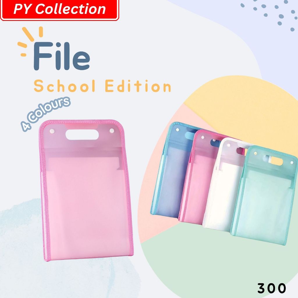 300 / Plain A4 Button File / Tuition Expanding File / Document Holder ...