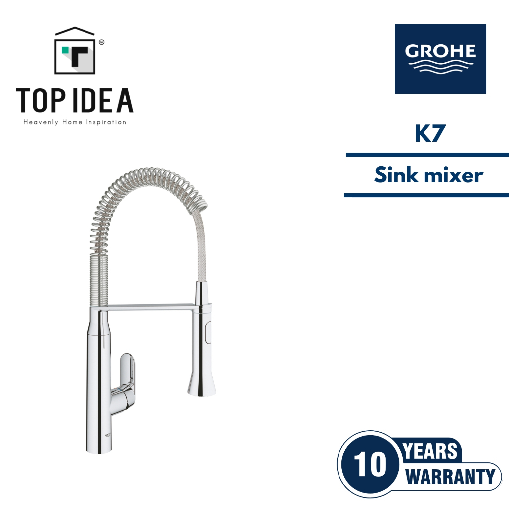 GROHE K7 Medium Single-Lever Sink Mixer | Medium Swivel Spout ...