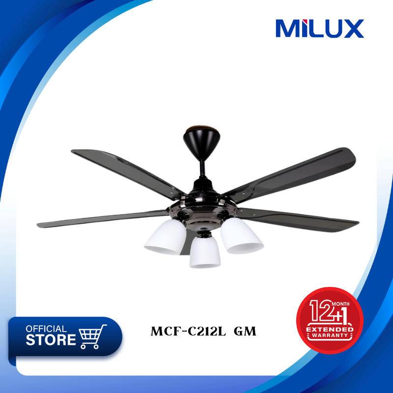 Milux Remote Control Ceiling Fan (MCF-C212L GM) | Shopee Malaysia
