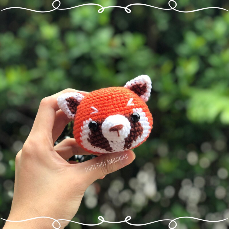 [Pre Order] Handmade Amigurumi Red Panda Crochet Keychain | Shopee Malaysia