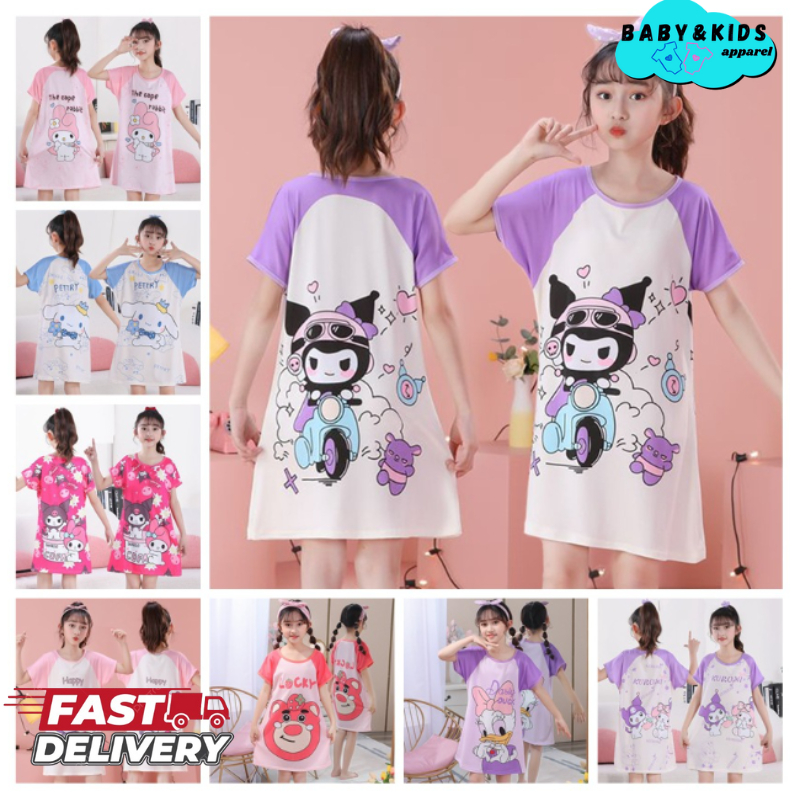 Baju Tidur Budak Perempuan Dress Ala Princess | Kain Licin Lembut ...