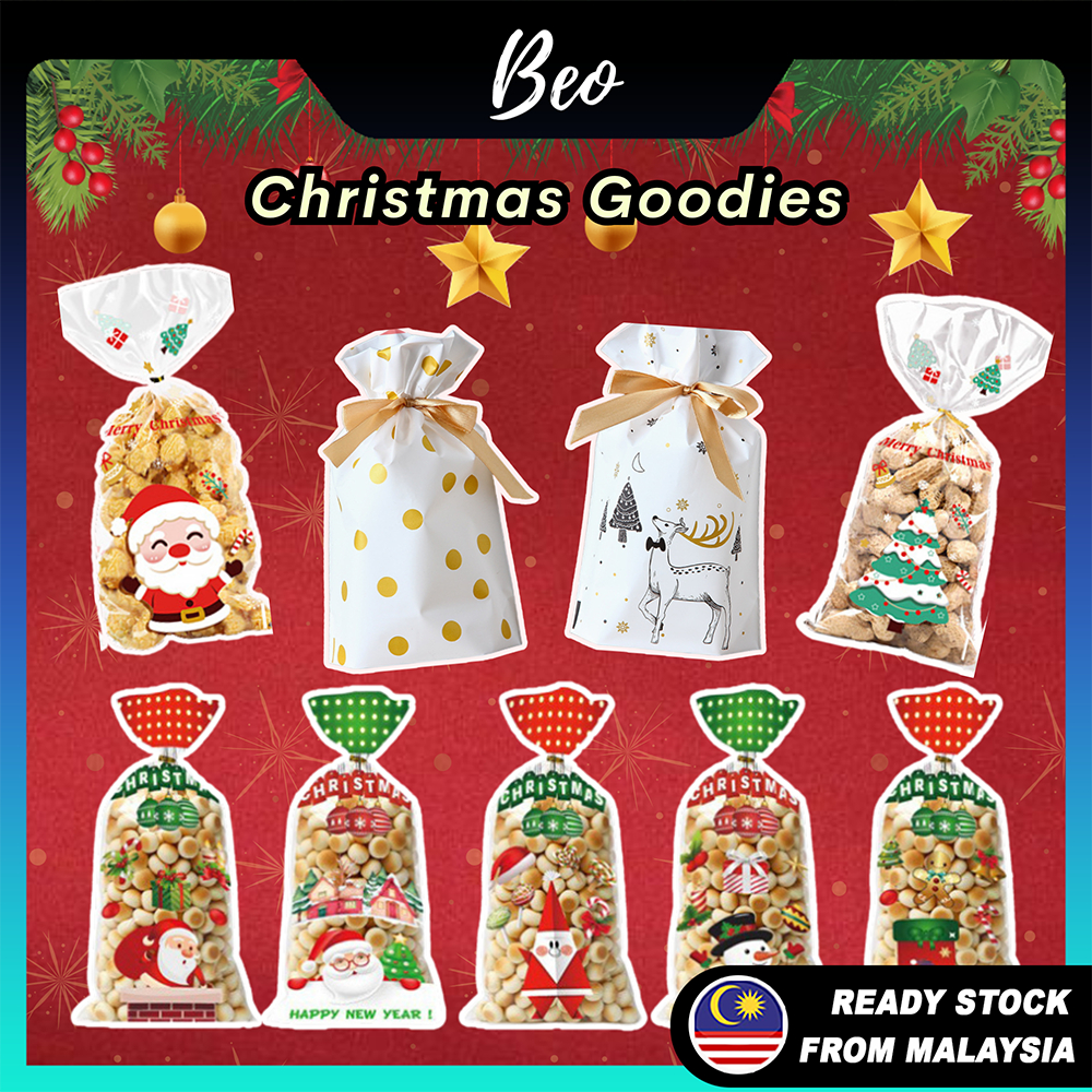 Christmas Goodies Bag, Pouch , Cookies Chocolate Packaging, Plastic ...