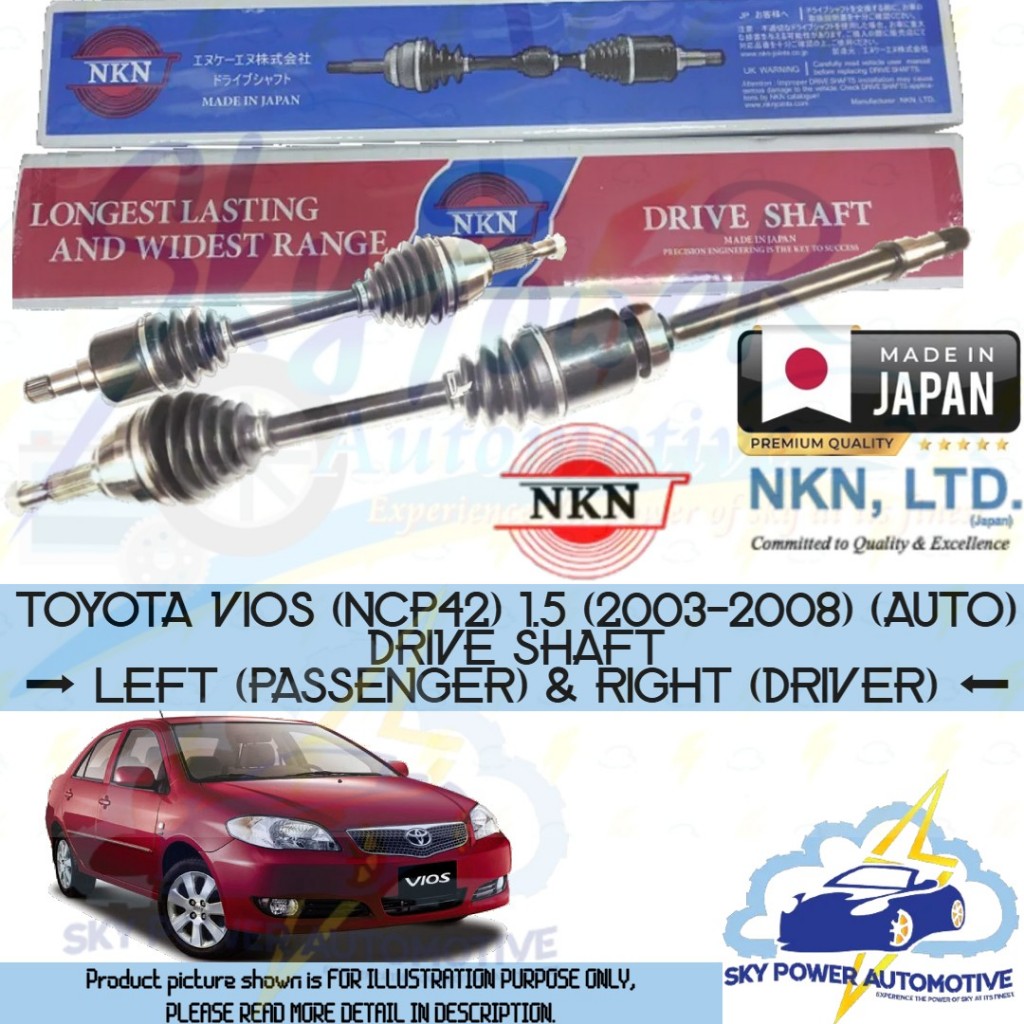 TOYOTA VIOS NCP42 1.5 (2003-2008) ( AUTO ) NKN JAPAN DRIVE SHAFT ( LEFT ...