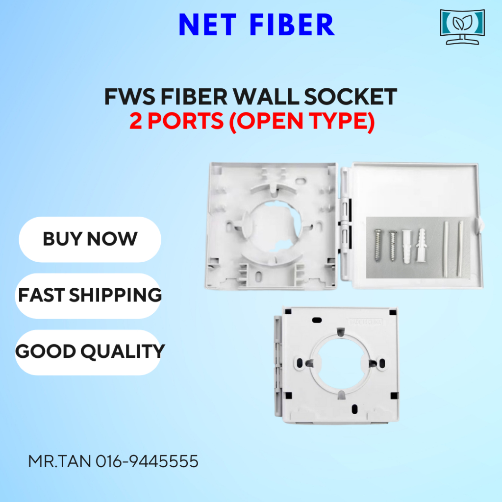 Fiber Wall Socket /2 Ports FTTH Fiber Optic Terminal Box(INDOOR USE ...