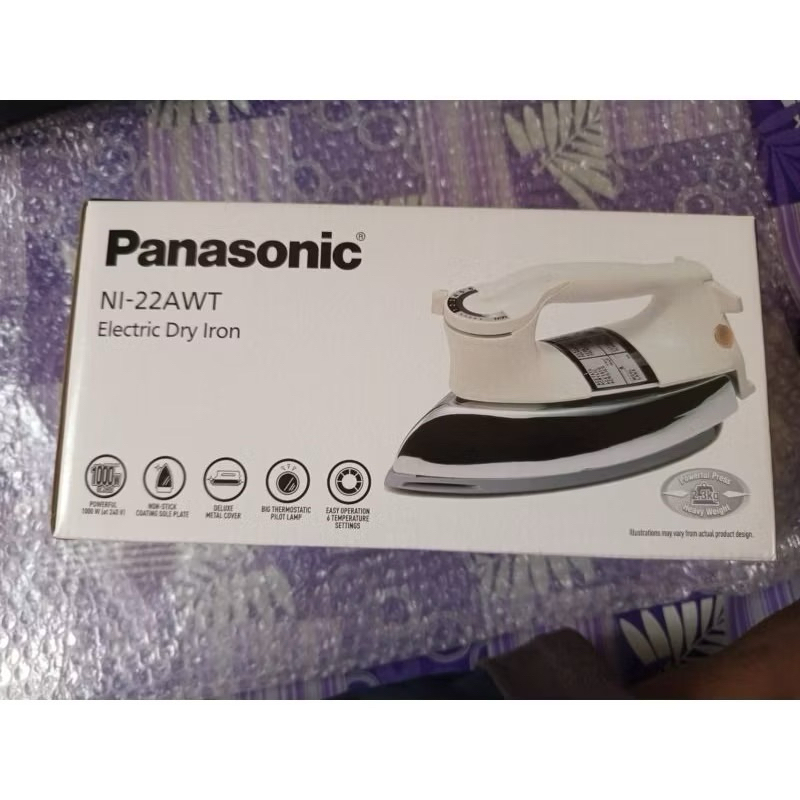 PANASONIC NI-22AWT (2.3KG) HEAVY WEIGHT DRY IRON NON-STICK SOLEPLATE NI ...