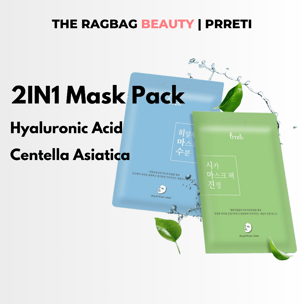 PRRETI Moisturizing Facial Mask Sheet Mask Korean Cica Hydrating Facial ...