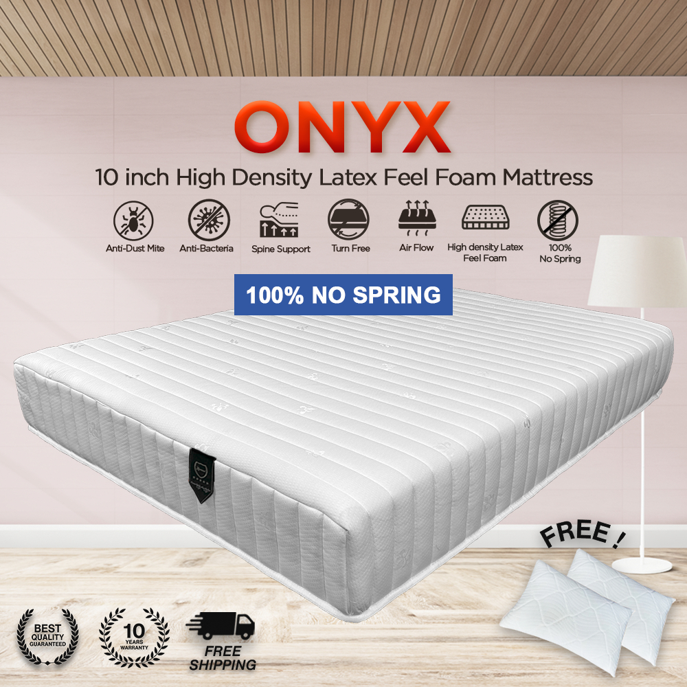 Free Shipping! Romano Onyx 10" High-Density Latex Feel Foam Mattress ...