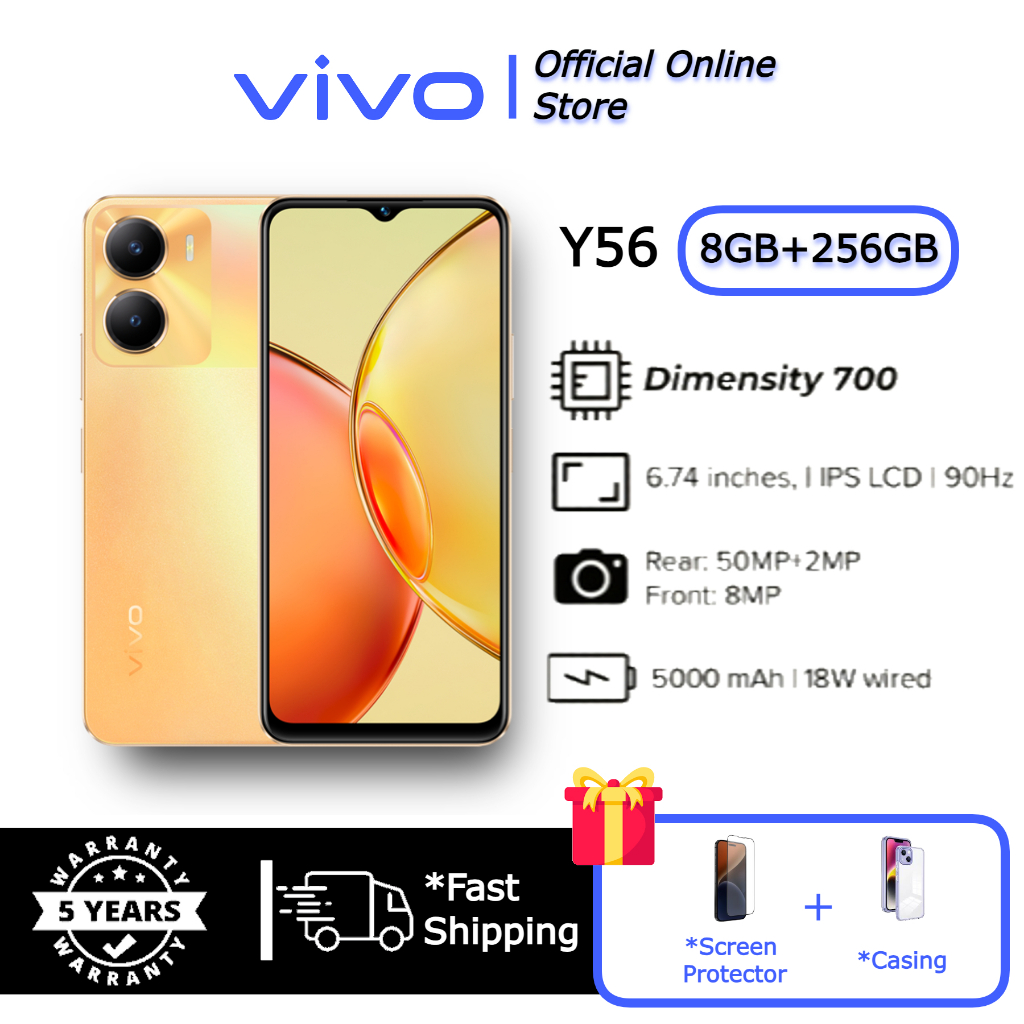 VIVO Y56 5G [8GB RAM 256GB ROM] l 5000mAh Big Battery l Mediatek Dimensity 700 MT6833 Dimensity ...