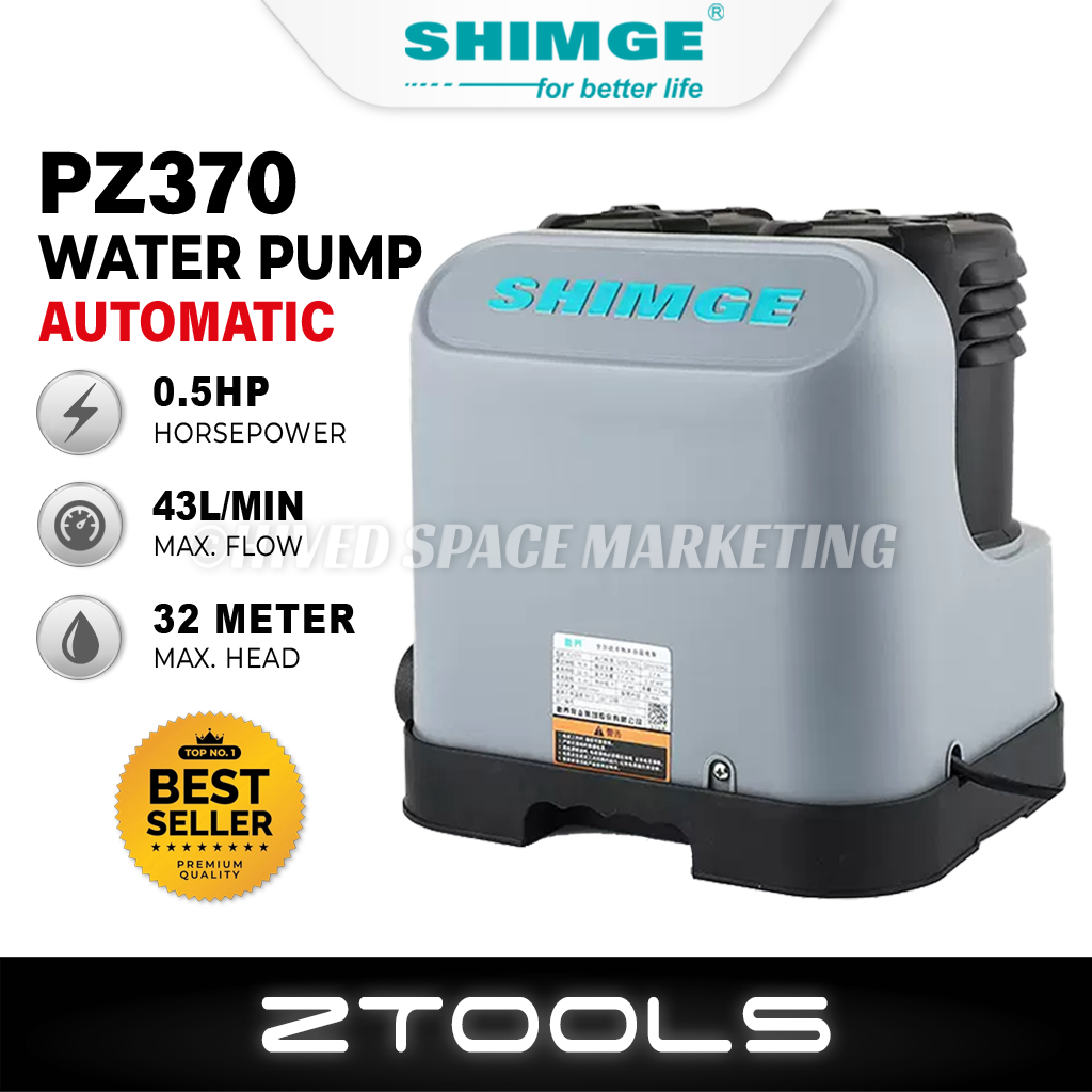 (Super Silent) Shimge Automatic Self-Priming Water Pump PZ125 & PZ370 ...