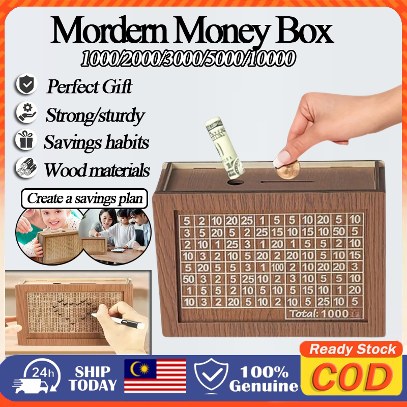 Money Box Handmade Reusable Piggy Bank Crafts with Saving Money Goals ...