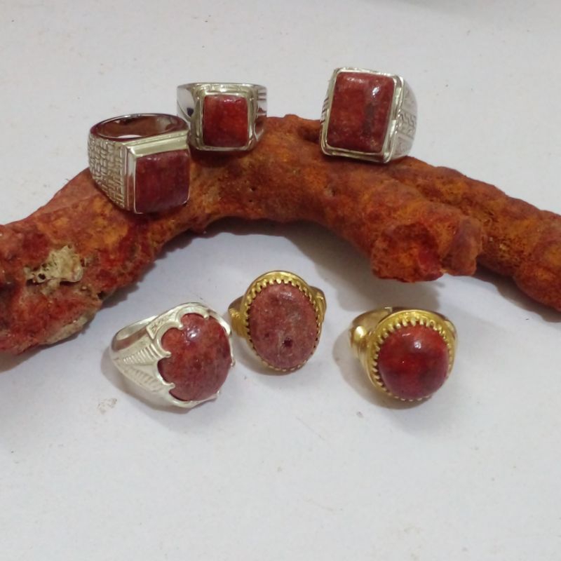 Cincin batu Marjan asli | Shopee Malaysia