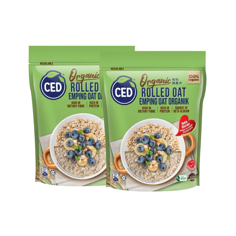 CED Organic Rolled Oat (2 x 500g) | Shopee Malaysia